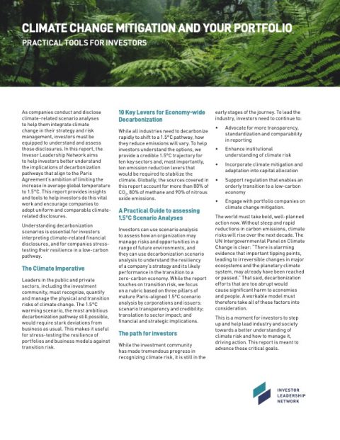 Climate - Investor Leadership Network